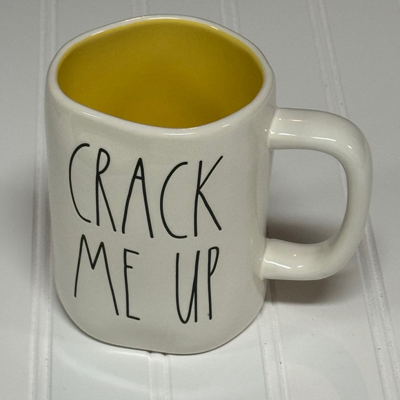 Rae Dunn | Dining | Rae Dunn Crack Me Up White Ceramic Mug | Poshmark